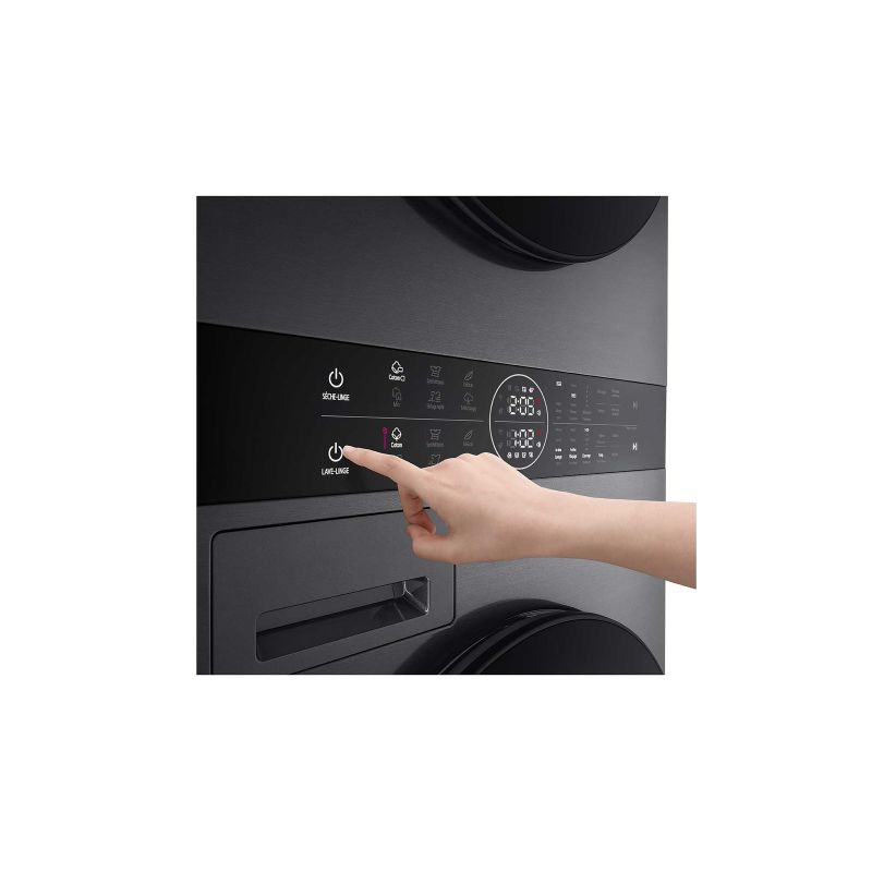 WASHTOWER COMBINE LAVE LINGE - SECHE LINGE POSE LIBRE 12kg/10kg LG COUL ...